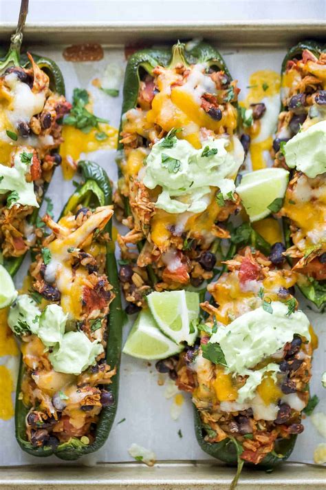 Stuffed Poblano Peppers Recipe Joyful Healthy Eats
