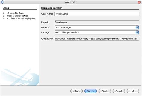 Online Tweeter Enterprise Application Creating A Servlet Named Tweetssubmit In Netbeans Web