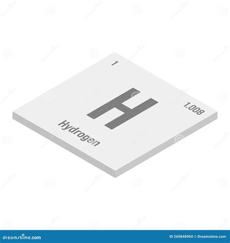 Hydrogen H Periodic Table Element Stock Illustration Illustration Of Technology Mass 269848904