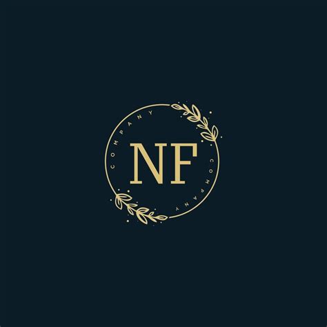 Initial Nf Beauty Monogram And Elegant Logo Design Handwriting Logo Of