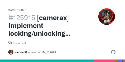 Camerax Implement Lockingunlocking Capture Orientation · Issue 125915 · Flutterflutter · Github
