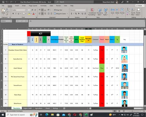 Create Excel Marksheet And Report Card For School By Robinsbd Fiverr