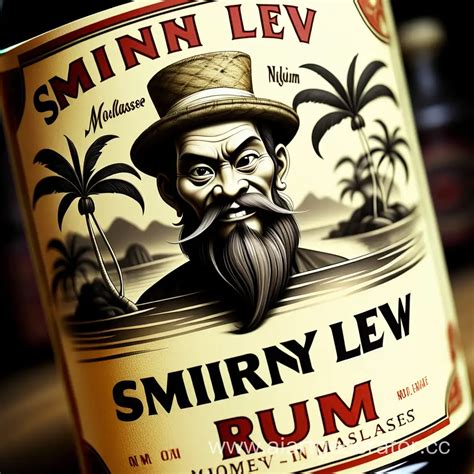 Vietnamese Molasses Rum Smirny Lev Bottle Label Ai Art Generator