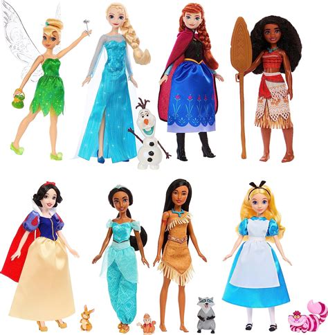 Disney 100 8 Pack Doll Set From Mattel With Snow White Alice In
