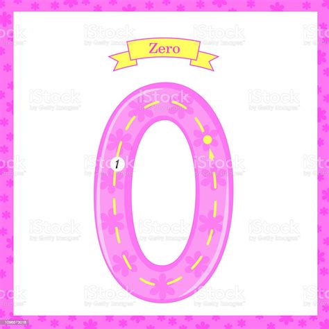 0를 계산 하 고 학습 하는 아이 들을 위한 귀여운 어린이 Flashcard 한 추적 숫자 010 플래시 카드 교육 유치원 활동 아이 들을 위한 워크시트를 학습 0에 대한