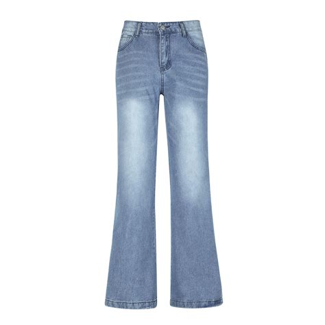 Cacommark Pi Clearance Womens Mid Ripped Denim Frayed Hem Casual Jeans Denim Trousers Dark Blue