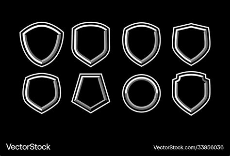 Sport And Esports Shield Logo Concepts Vector Image