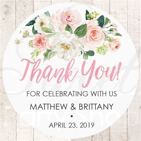 Wedding Favor Stickers Thank You Stickers Wedding Favor Sticker