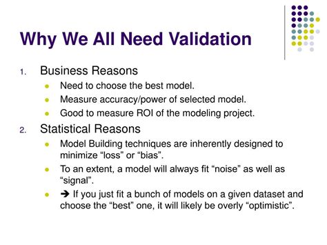 Ppt The Basics Of Model Validation Powerpoint Presentation Free