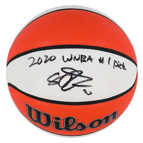 Sabrina Ionescu Signed Wnba Basketball Inscribed 2020 Wnba 11 Pick