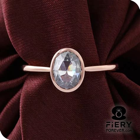 Simple Solitaire Wedding Ring 2 275 4 Carat Light Grey Rose Cut
