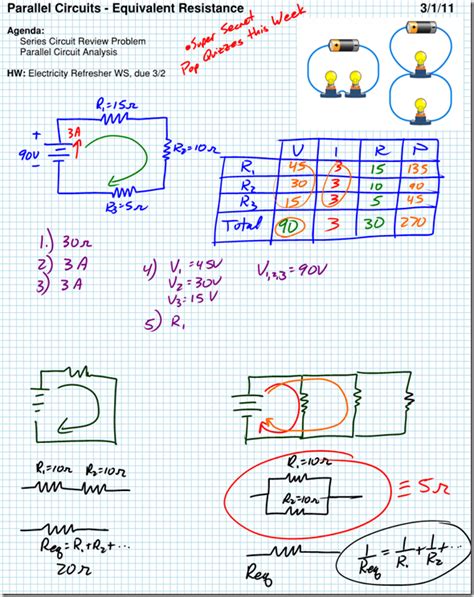 Parallel Circuit Analysis Regents Physics