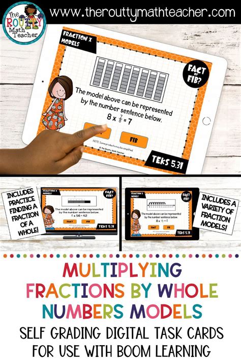Multiplying Fractions By Whole Numbers Models Boom Cards