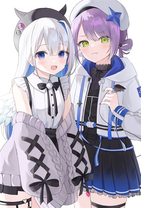 Tokoyami Towa Amane Kanata Tokoyami Towa And Amane Kanata Hololive Drawn By Harineko