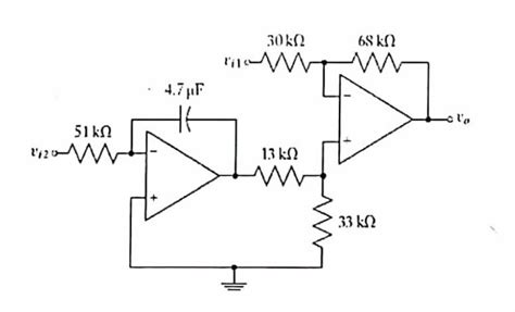 Solved Determine The Output Voltage V As A Function Chegg Com
