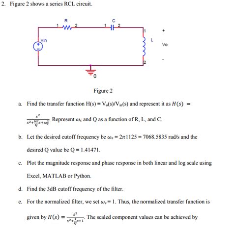 Solved Figure Shows A Series RCL Circuit Vin Vo Chegg