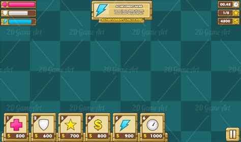 Wood Game GUI Game Art 2D