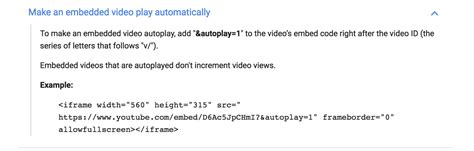 algorithm embedded youtube video with autoplay 1 does it count