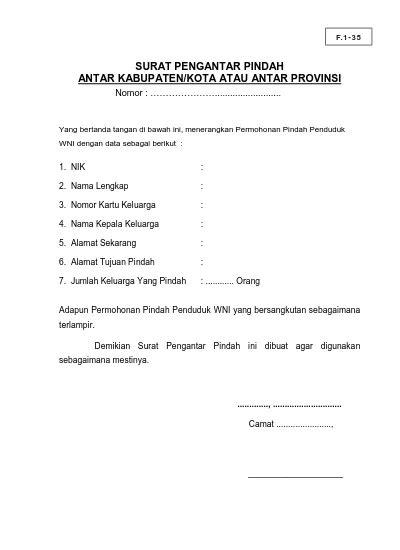 Detail Surat Keterangan Pindah Wni Koleksi Nomer