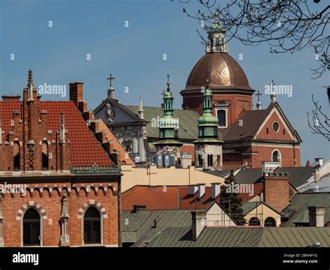Wawel Hill And Castle Wawel Cathedral Royal Castle Cracow Hi Res Stock