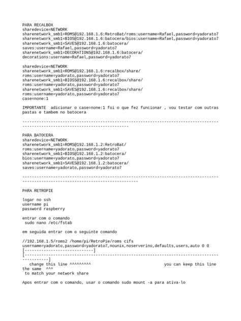Configuração Rodar Jogos Recalbox Batocera Retropie Funcionando Pdf