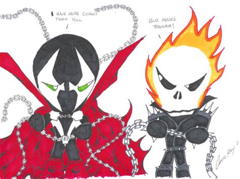 Chibi Spawn And Ghost Rider By Dantev On Deviantart