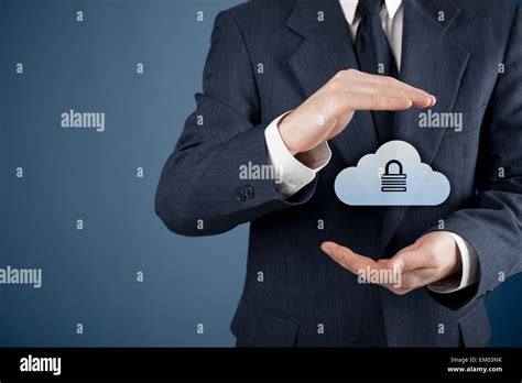 Cloud Storage Security Concept Security And Safety Of Cloud Computing Data Storage Protecting