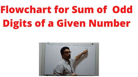 Flowchart To Calculate The Sum Of The Odd Digits Of A Given Number Youtube