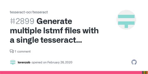 Generate Multiple Lstmf Files With A Single Tesseract Invocation