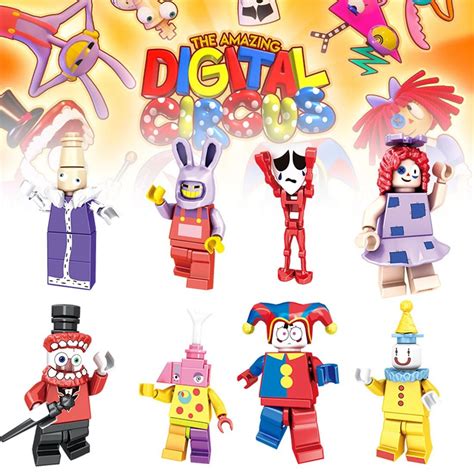 Конструктор Moc The Amazing Digital Circus Набор игрушек из мультфильма Pomni Jax Цифровой цирк