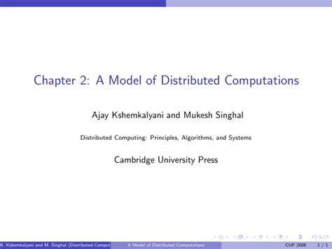 Ppt Chapter 2 A Model Of Distributed Computations Ajay Kshemkalyani And Powerpoint