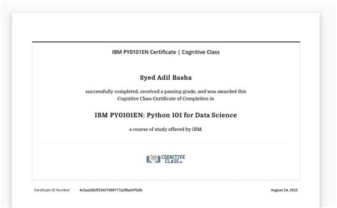 Syed Adil Basha On Linkedin Ibm Cognitiveclass Pythonfordatascience