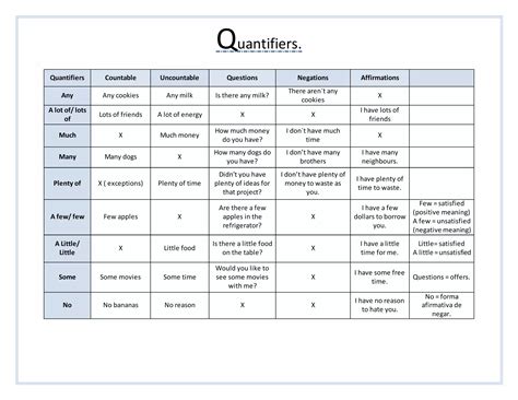 Quantifiers In English Docx