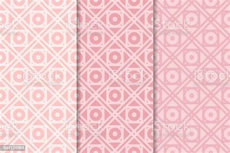 기하학적 배경입니다 부드러운 분홍색 완벽 한 패턴의 집합 0명에 대한 스톡 벡터 아트 및 기타 이미지 0명 기하 도형 대칭 Istock