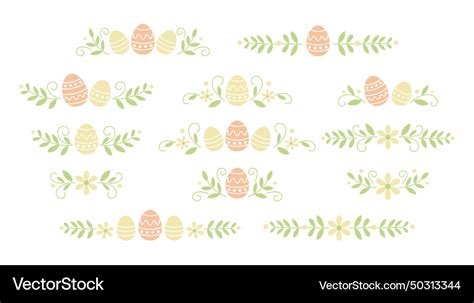 Easter Spring Header Comprehensive Collection Vector Image