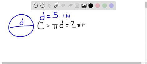 Set Up An Algebraic Equation And Then Solve The Diameter Of A Circle Measures 5 Inches