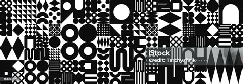 단순한 모양 기호가 있는 브루탈리즘 기하학적 질감 기본 요소 및 형태 바우하우스 복고풍 디자인 트렌디한 컨템포러리 미니멀리즘