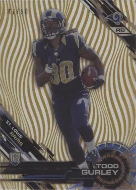 2015 Topps High Tek Todd Gurley Ii 108 Pattern 1 Grass Waves Gold