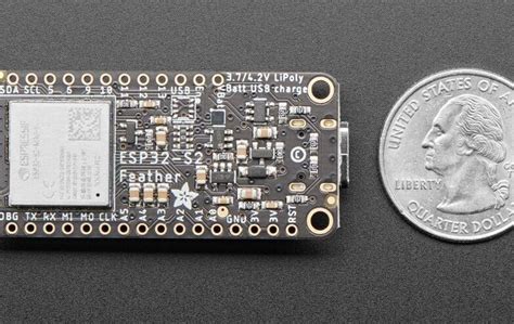Adafruit ESP32 S2 TFT Feather Board Size Electronics Lab Com