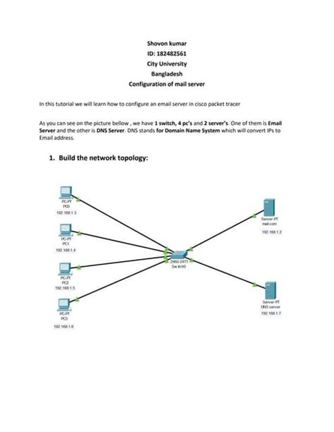 Email Server Configuration On Cisco Packet Tracer Pdf