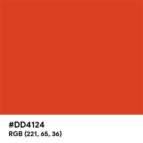Dd4124 Vermilion Plochere Color Palette