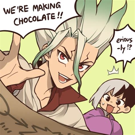 Senku And Gen Hello Kitty Nhân Vật Tiểu Thuyết Trai đẹp Anime