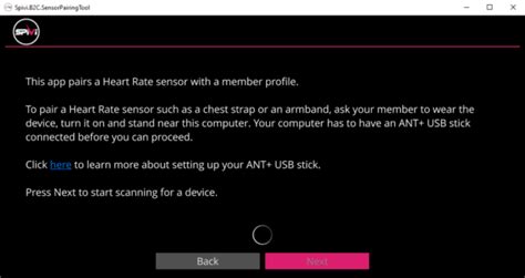 ANT HR Monitor Spivi Account Pairing Spivi