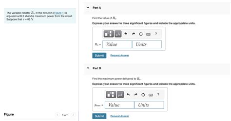 Solved The Variable Resistor Ro In The Circuit In Figure 1