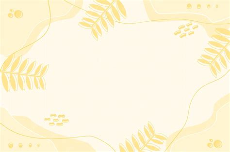 Premium Vector Minimal Organic Abstract Shapes Hand Drawn Background Template Yellow Color