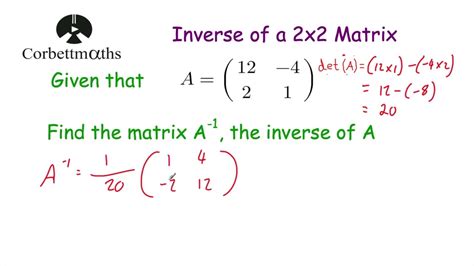 Finding Inverse Matrix 2x2