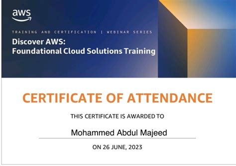 Mohammed Abdul Majeed On Linkedin Aws Awscloud Awscertification Awsacademy Awstraining