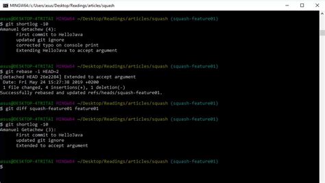 How To Git Squash In Steps