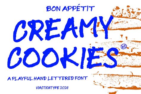 Creamy Cookies Font Viaction Type Fontspace