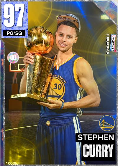 Nba 2k23 2kdb Custom Card Stephen Curry Playoffs Throwback Card